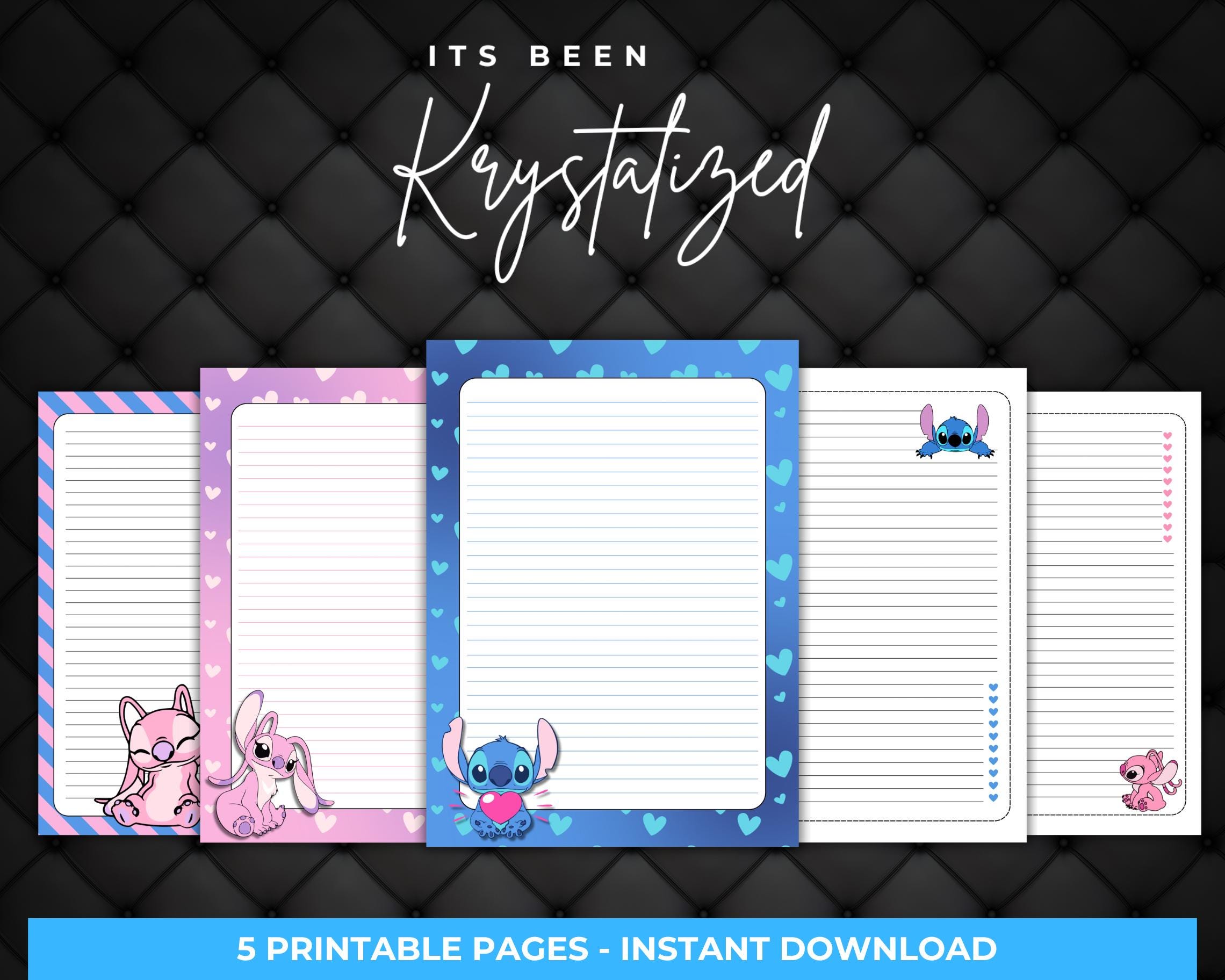 Printable Writing Paper – Stitch | Penpal Paper Printable | Lined ...