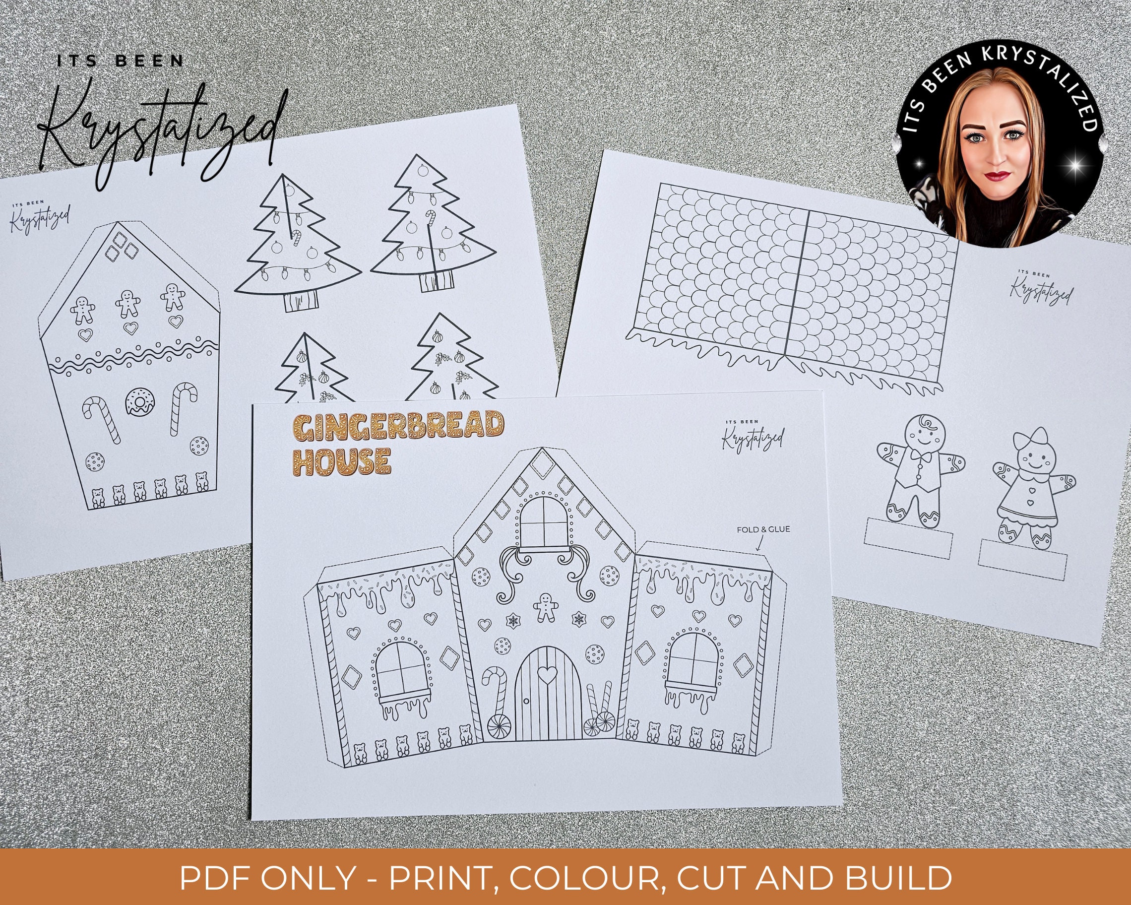 Gingerbread House Printable Paper Craft & Coloring Activity for Kids ...