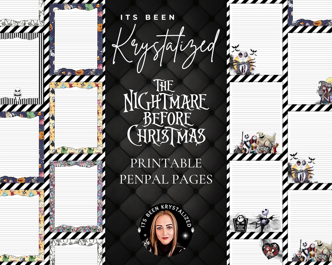 Nightmare Before Christmas Printable Stationery | Tim Burton Penpal ...