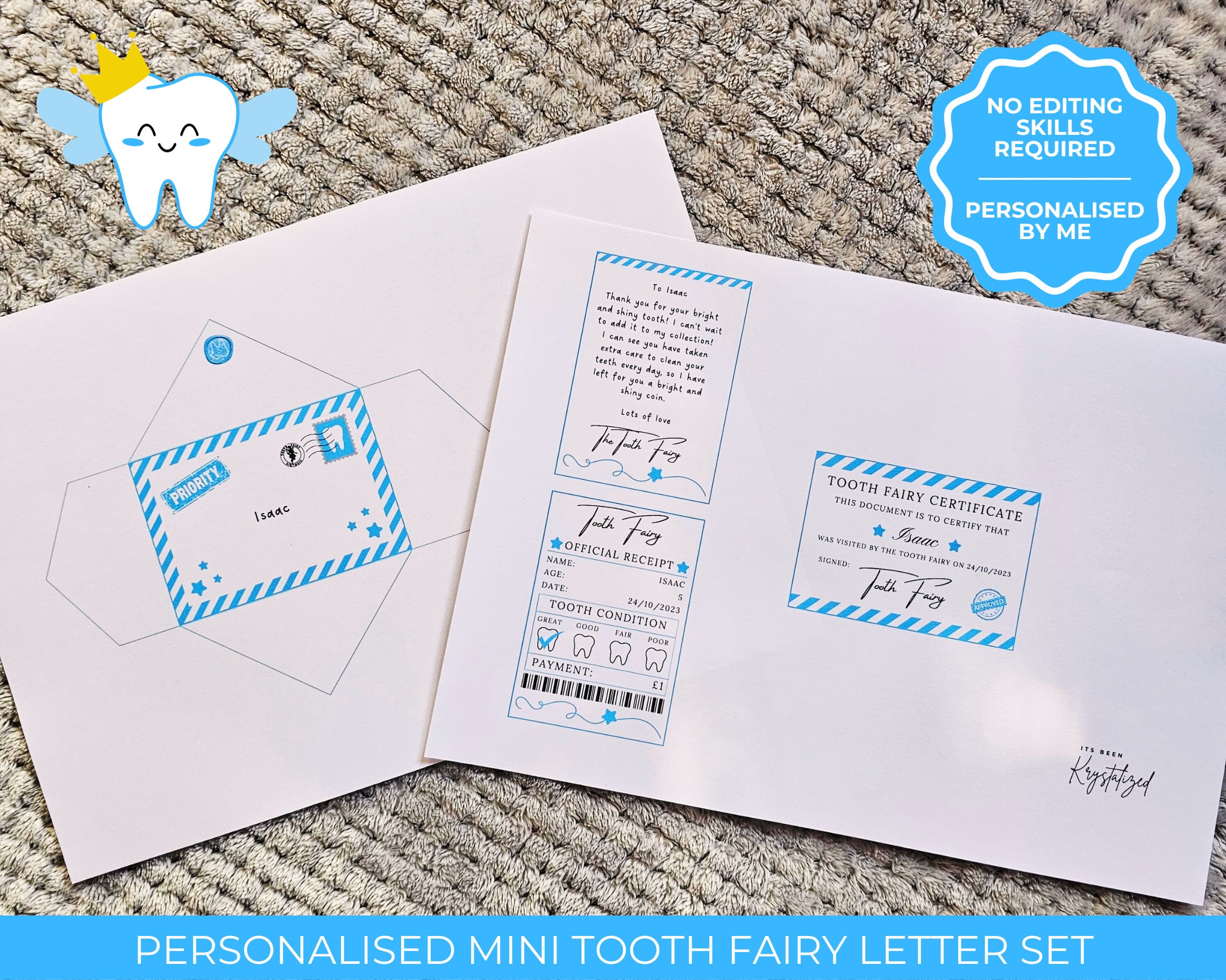 Mini Tooth Fairy Letter Set | Printable Tooth Fairy Letter | Tooth ...