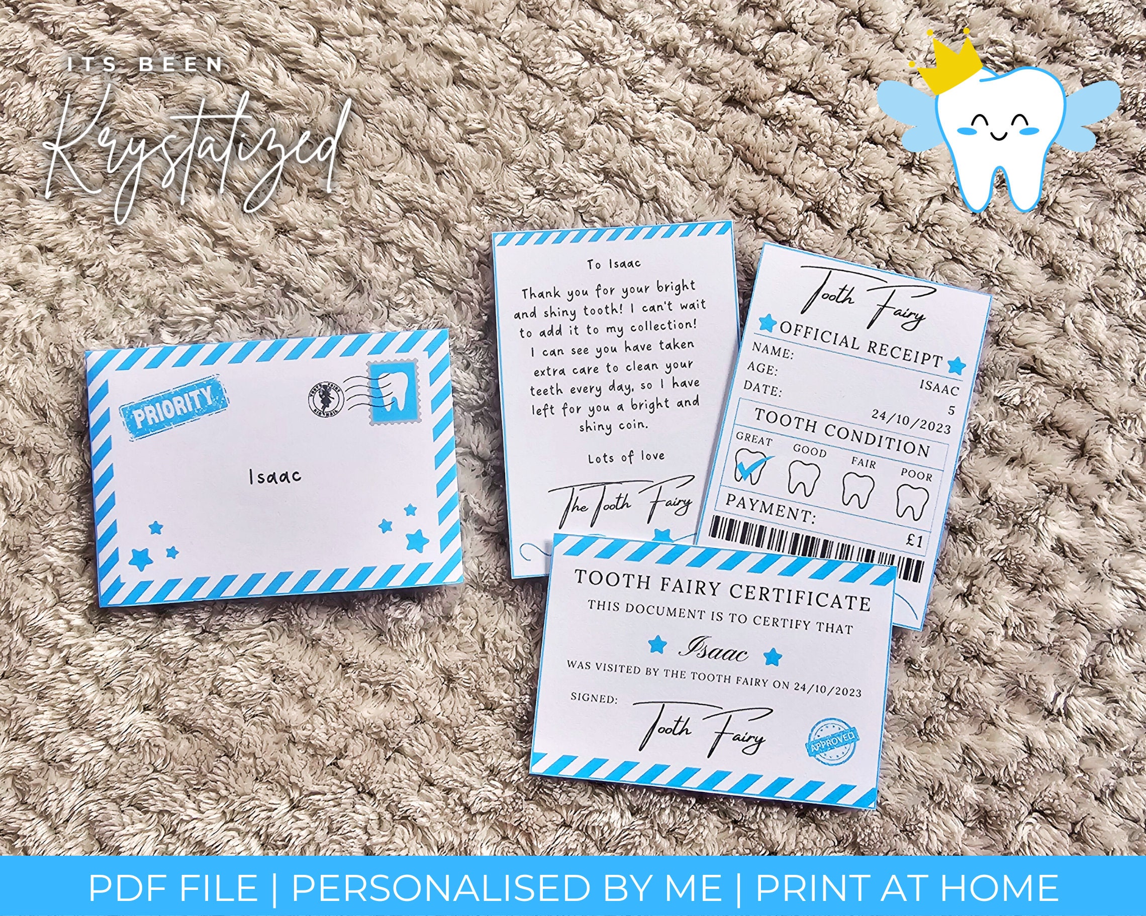 Mini Tooth Fairy Letter Set | Printable Tooth Fairy Letter | Tooth ...
