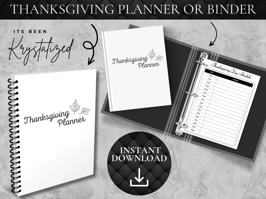 Thanksgiving Planner Printable Thanksgiving Planner - Etsy