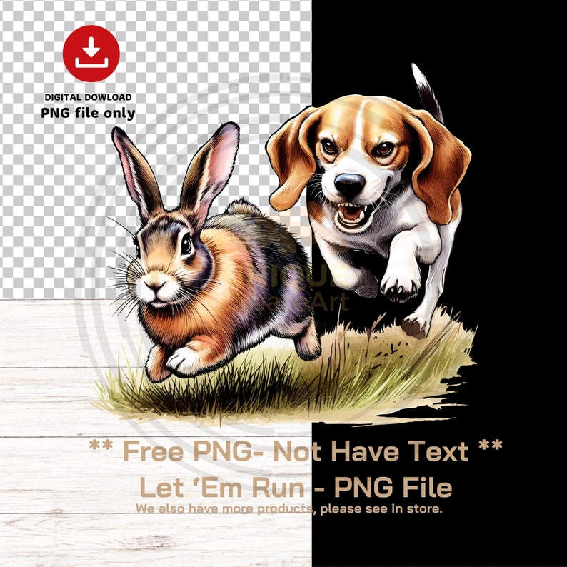 Let em Run Png, Beagle Hunting Rabbit Png, Rabbit Hunting Png, Hunting ...