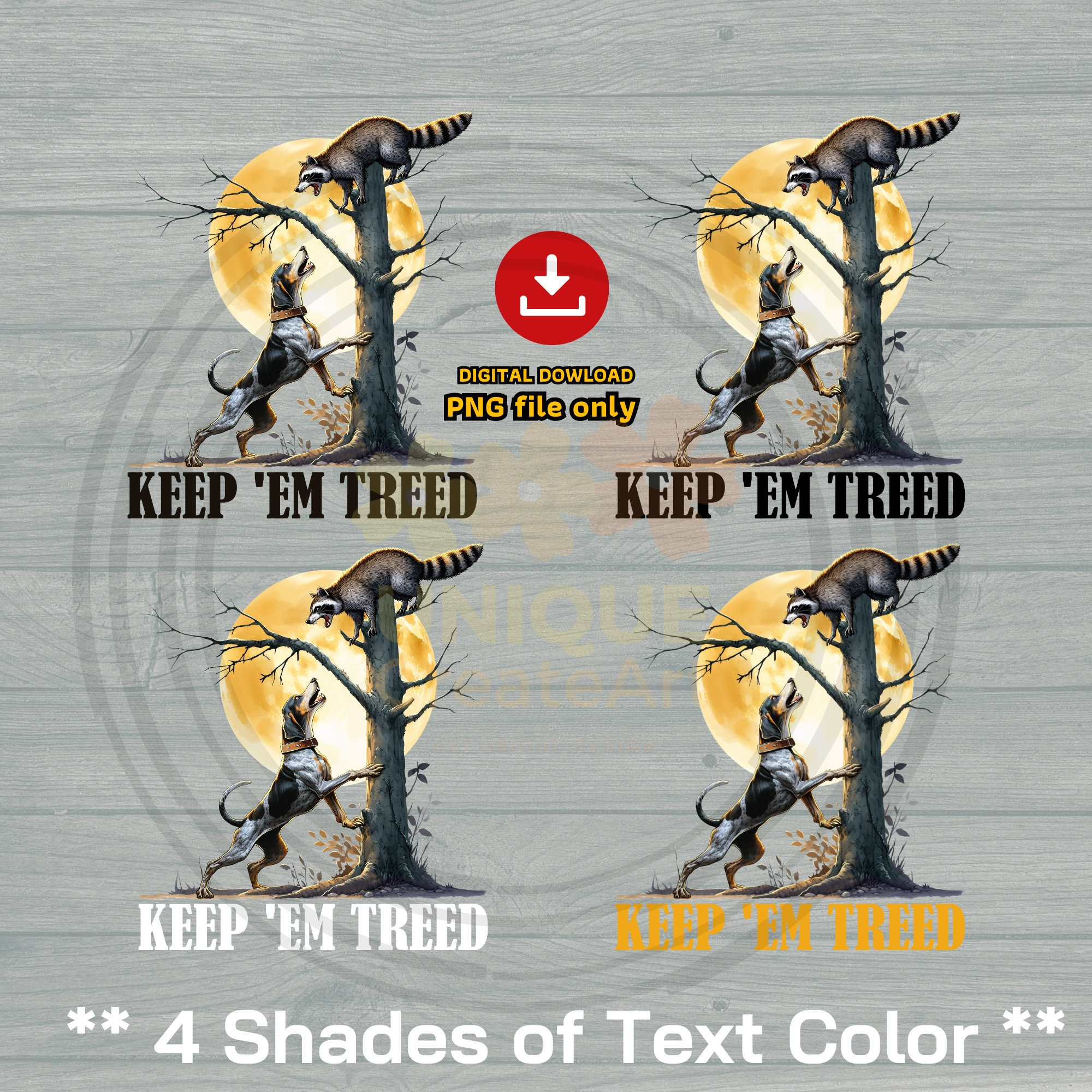 Bluetick Coonhound Hunting PNG: Raccoon Art (digital Download) - Etsy