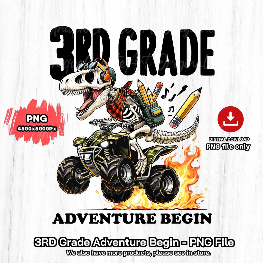 3RD Grade Adventure Begin Png, Back to School Png, Third Grade Png ...