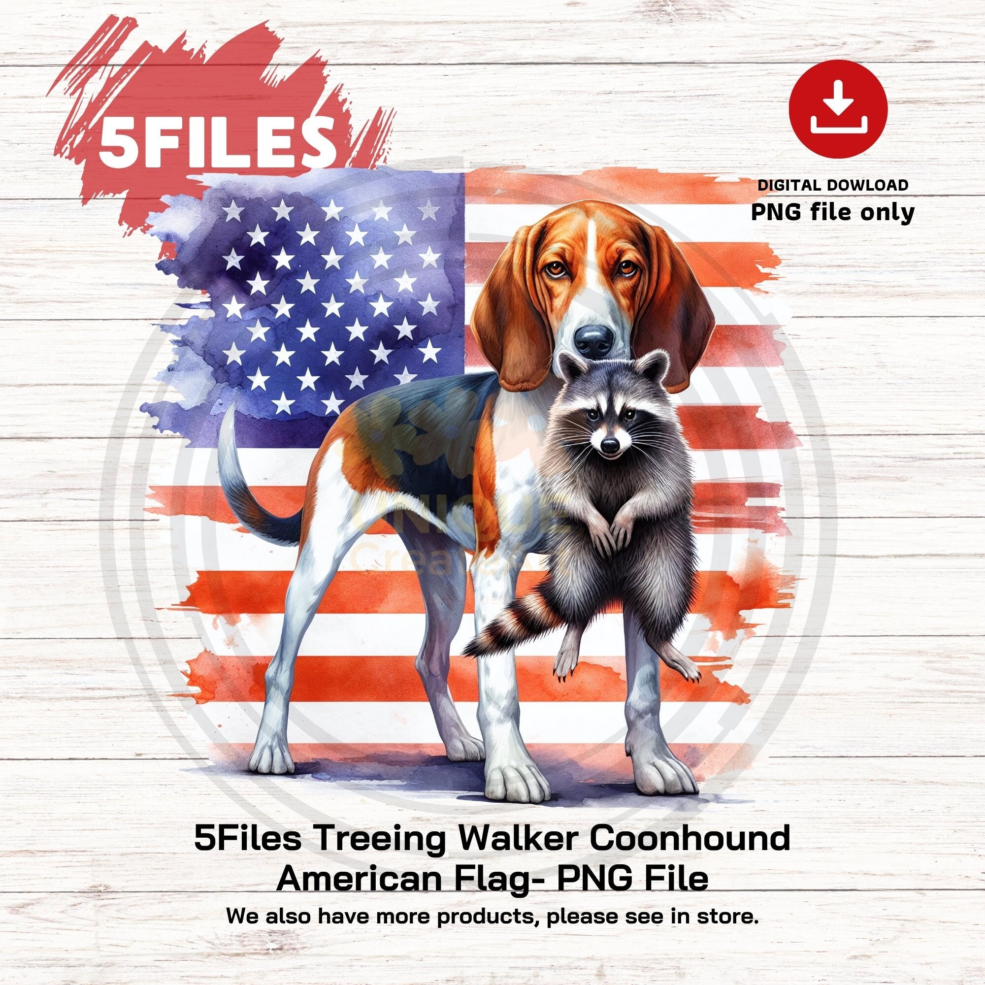 Coon Hunting American Flag Png, Treeing Walker Coonhound Png,coon ...