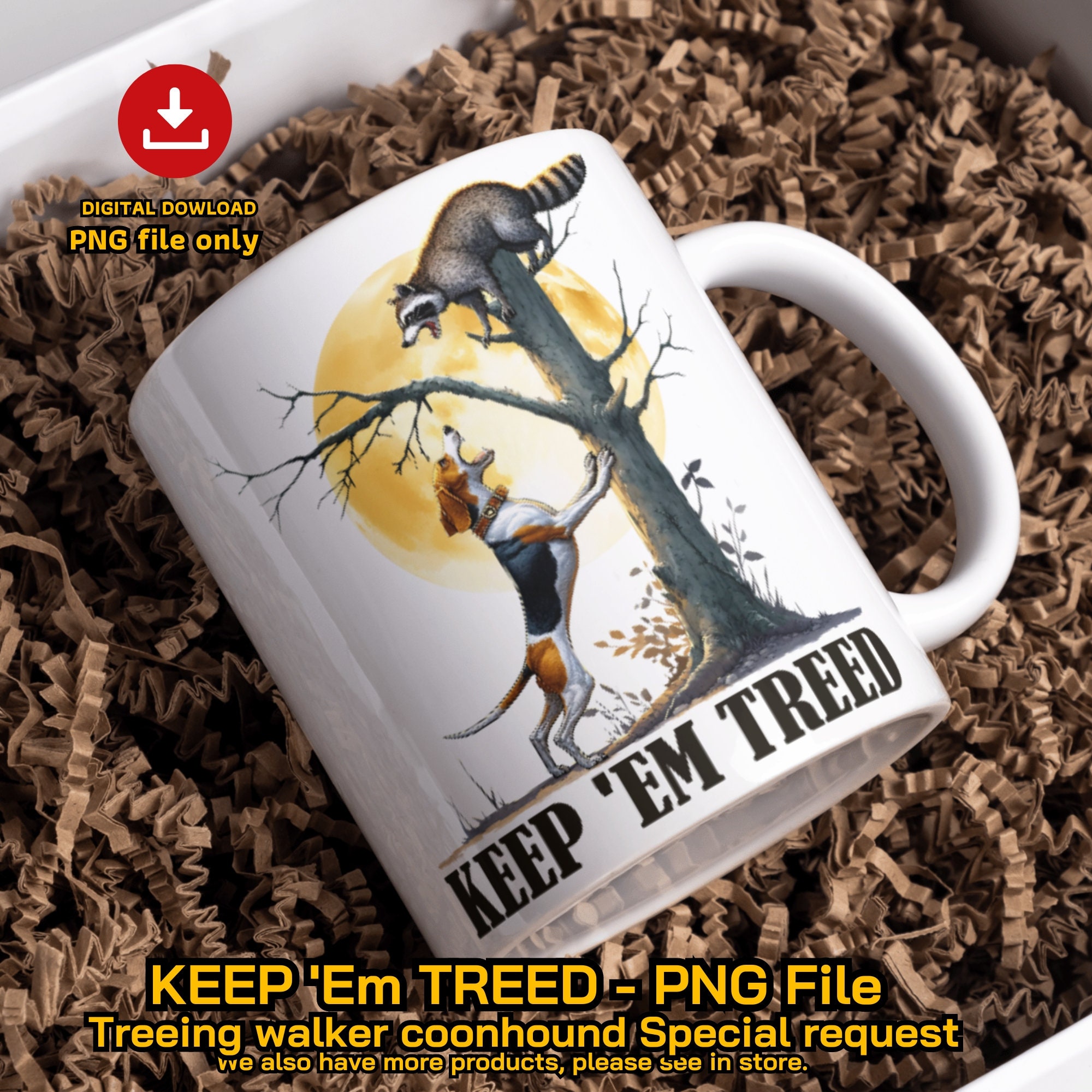 Keep 'em Treed Png, Night Coon Hunting With Treeing Walker Coonhound ...