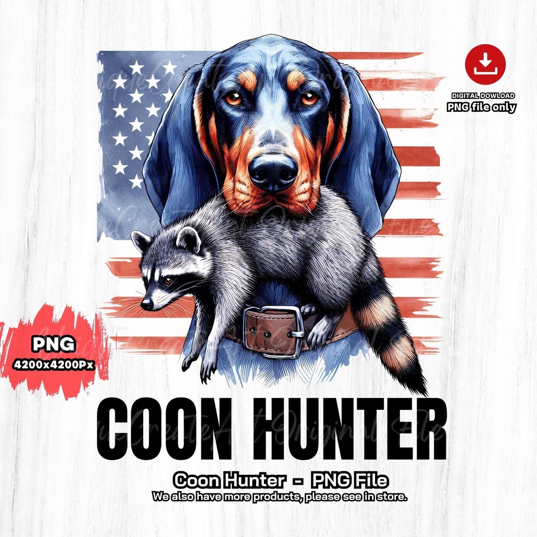 Coon Hunter Png, Coon Hunting Png, Bluetick Coonhound Png, Coon Hunting ...