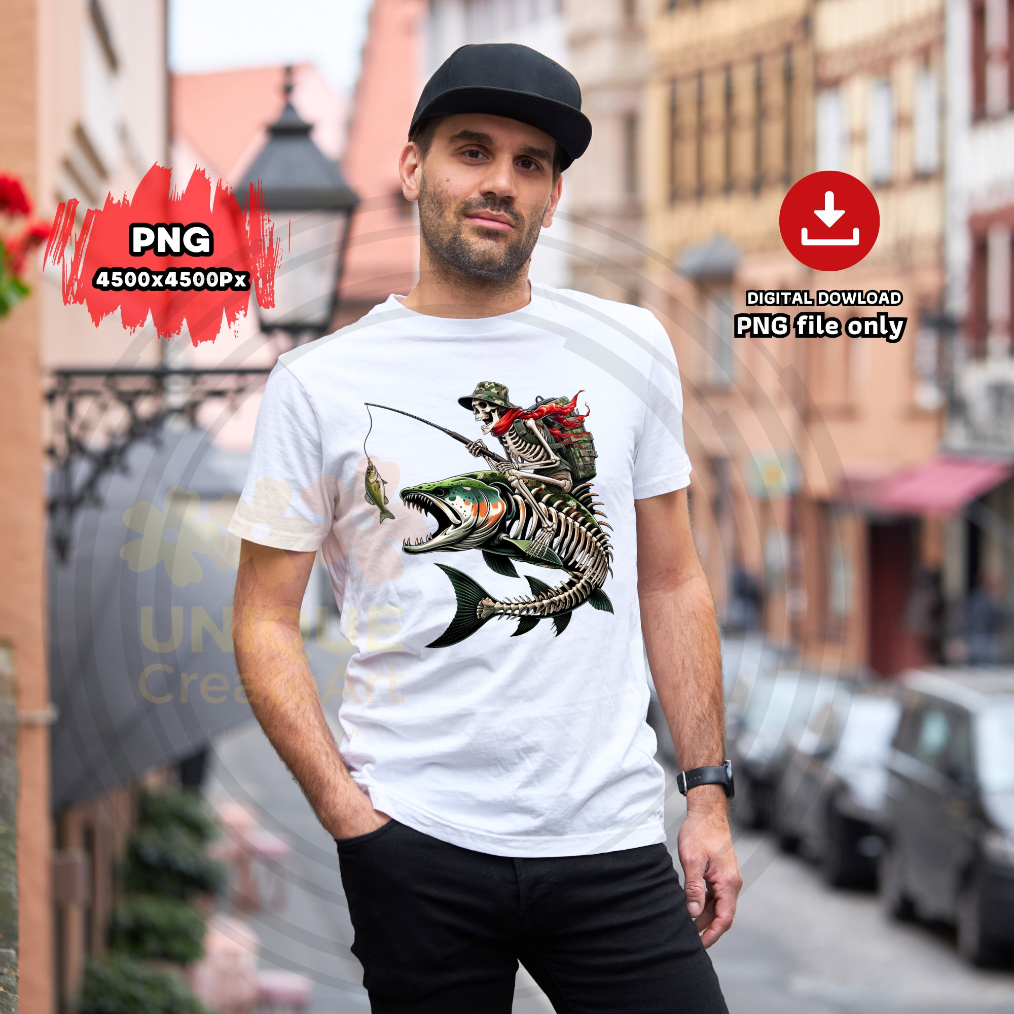 Funny Skeleton Fishing Png, Salmon Fishing Png, Skeleton Sublimation ...