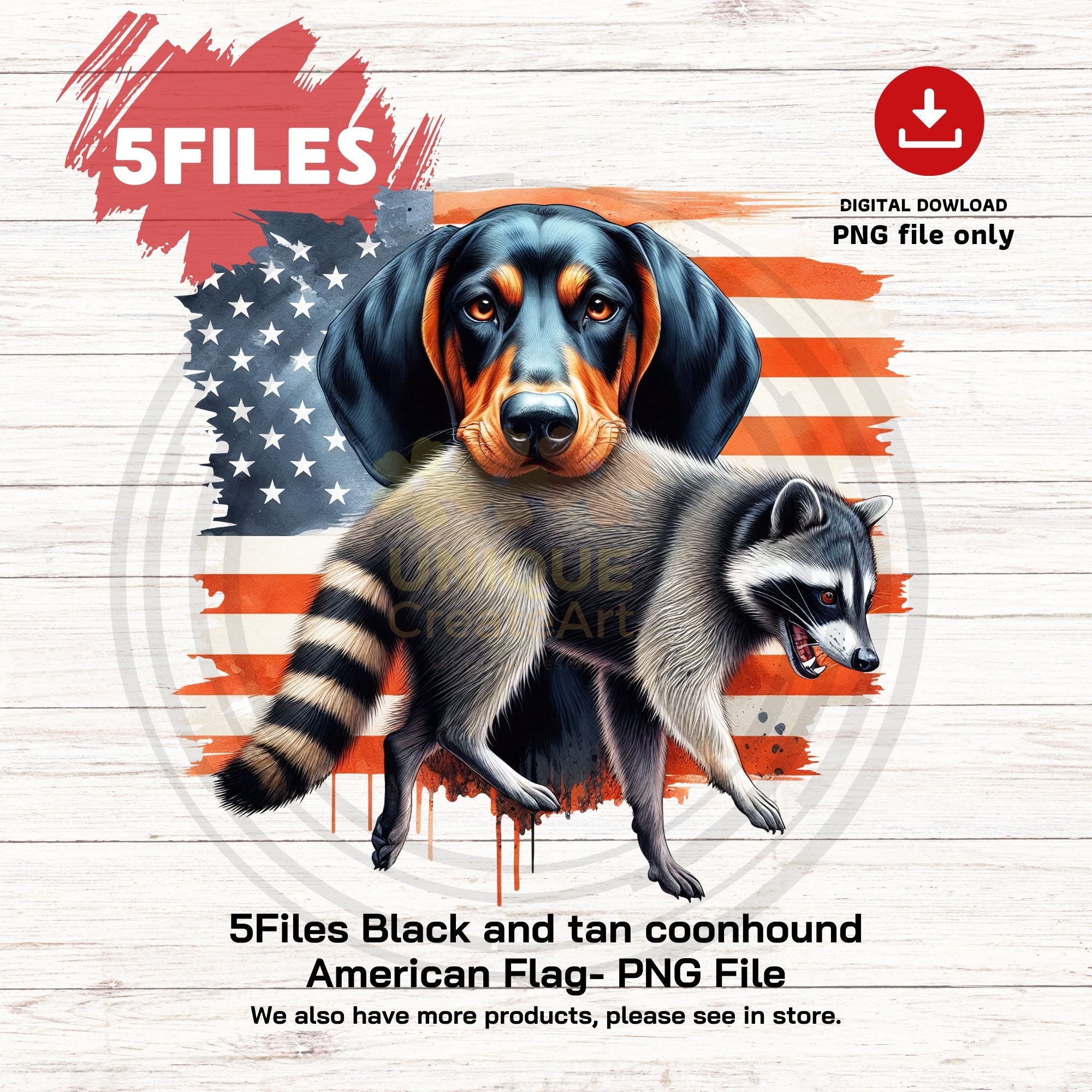 Coon Hunting American Flag Png, Black and Tan Coonhound Png,coon ...