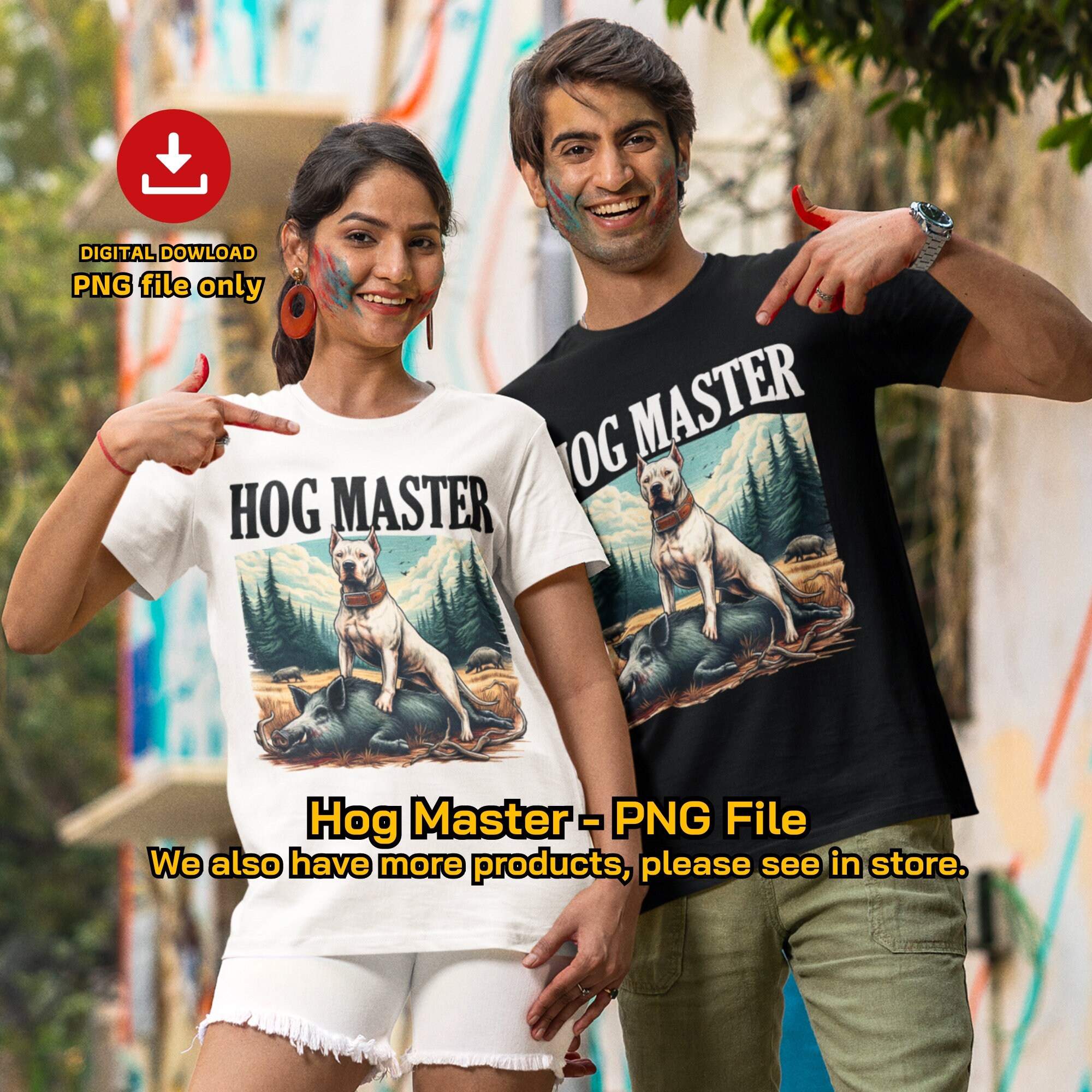 Hog Master Png, Hog Hunting With Dogo Argentino PNG, Wild Boar Hunting ...