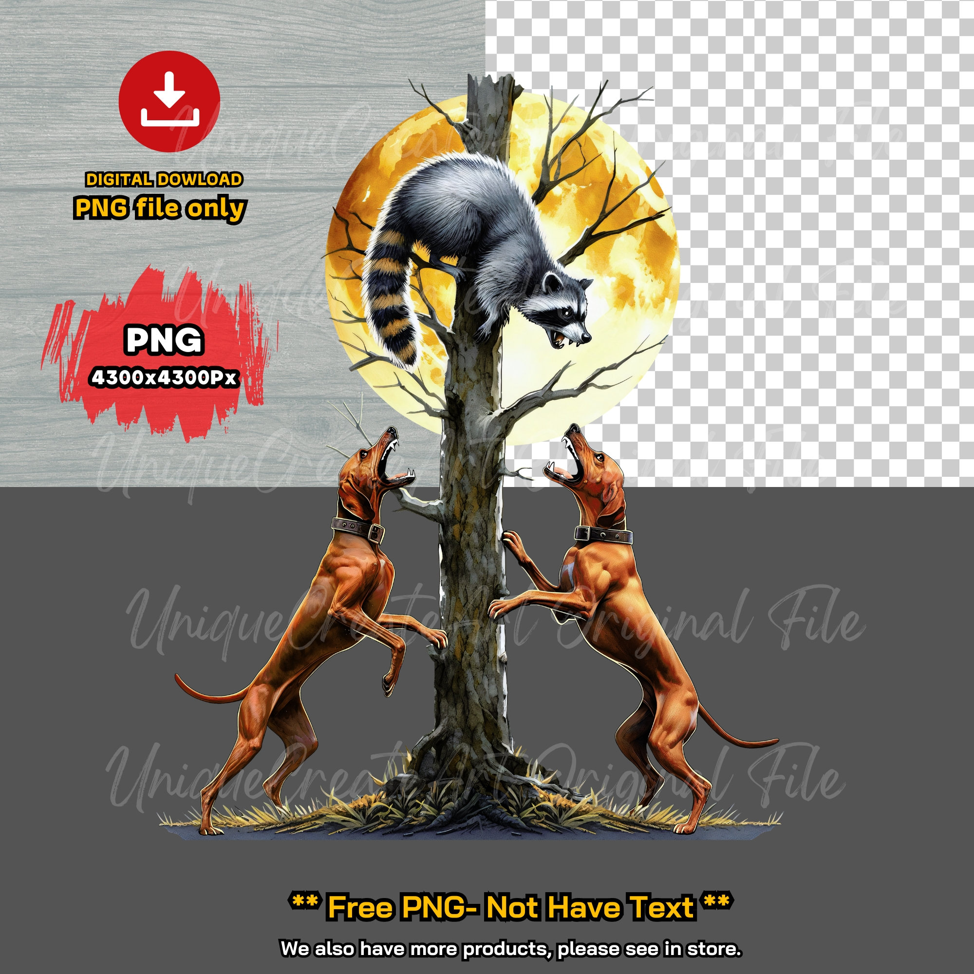 Night Life PNG: Redbone Coonhound Hunting Design (digital Download) - Etsy
