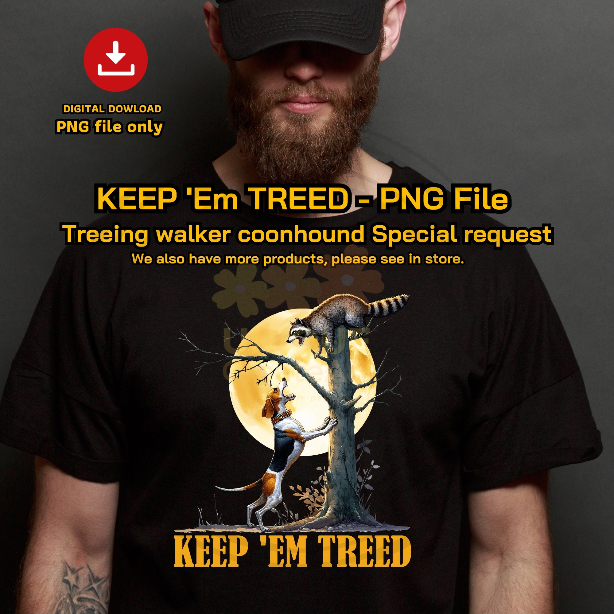 Keep 'em Treed Png, Night Coon Hunting With Treeing Walker Coonhound ...