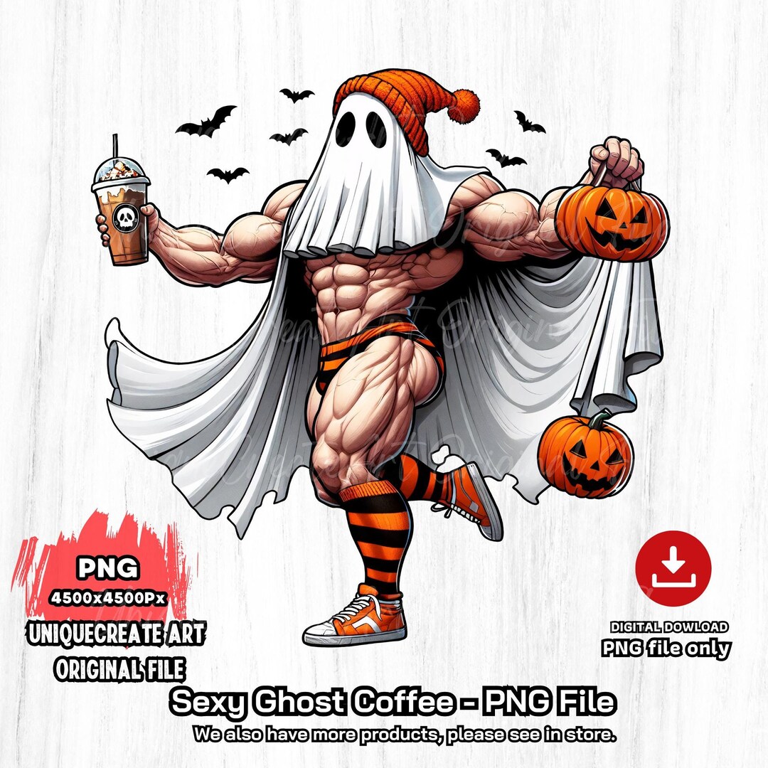 Funny Sexy Ghost Coffee Png Ghost Coffee Png Sexy Ghost Png Halloween Png Boo Pumpkin Png