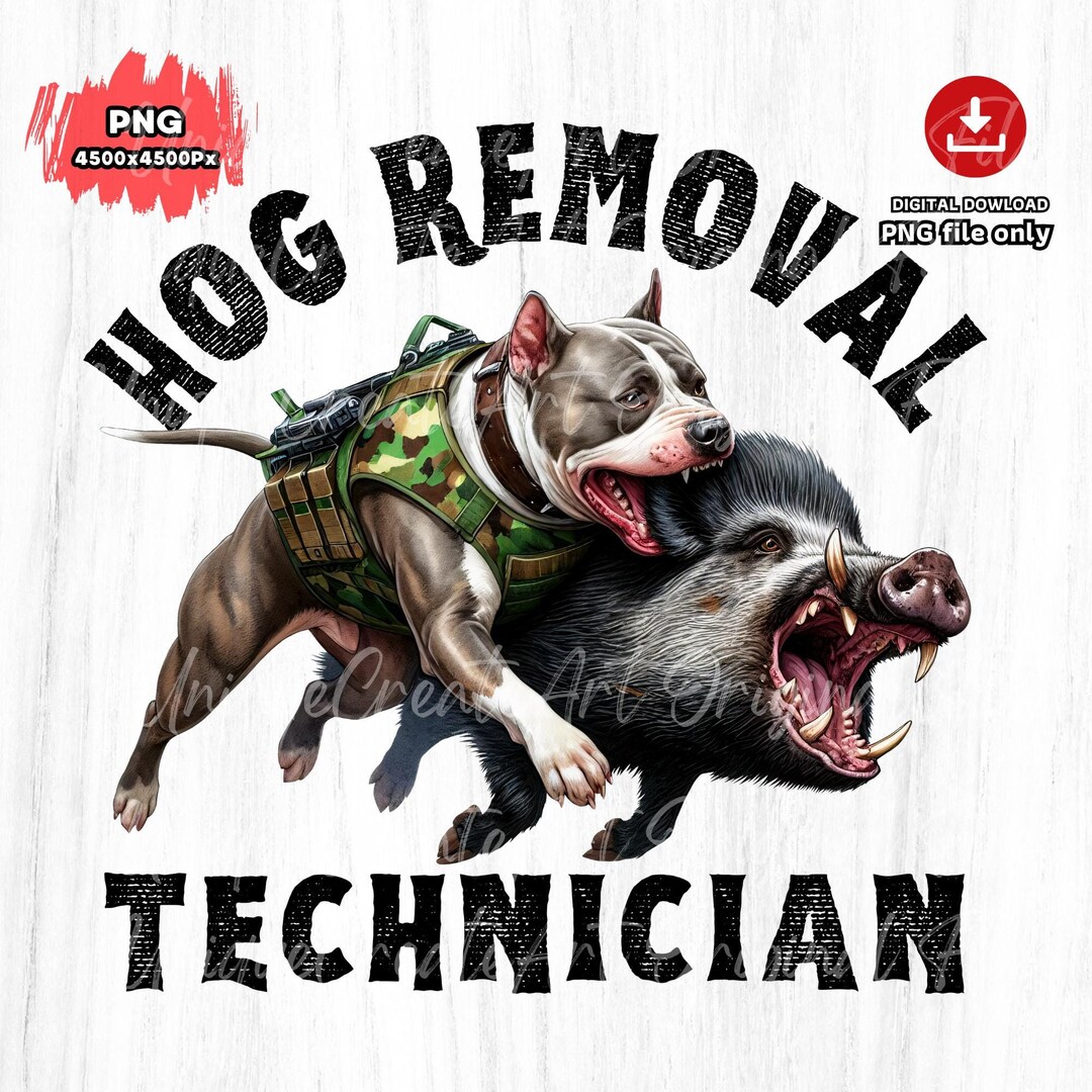 Hog Removal Technician PNG: Wild Boar Hunting Art (digital Download) - Etsy
