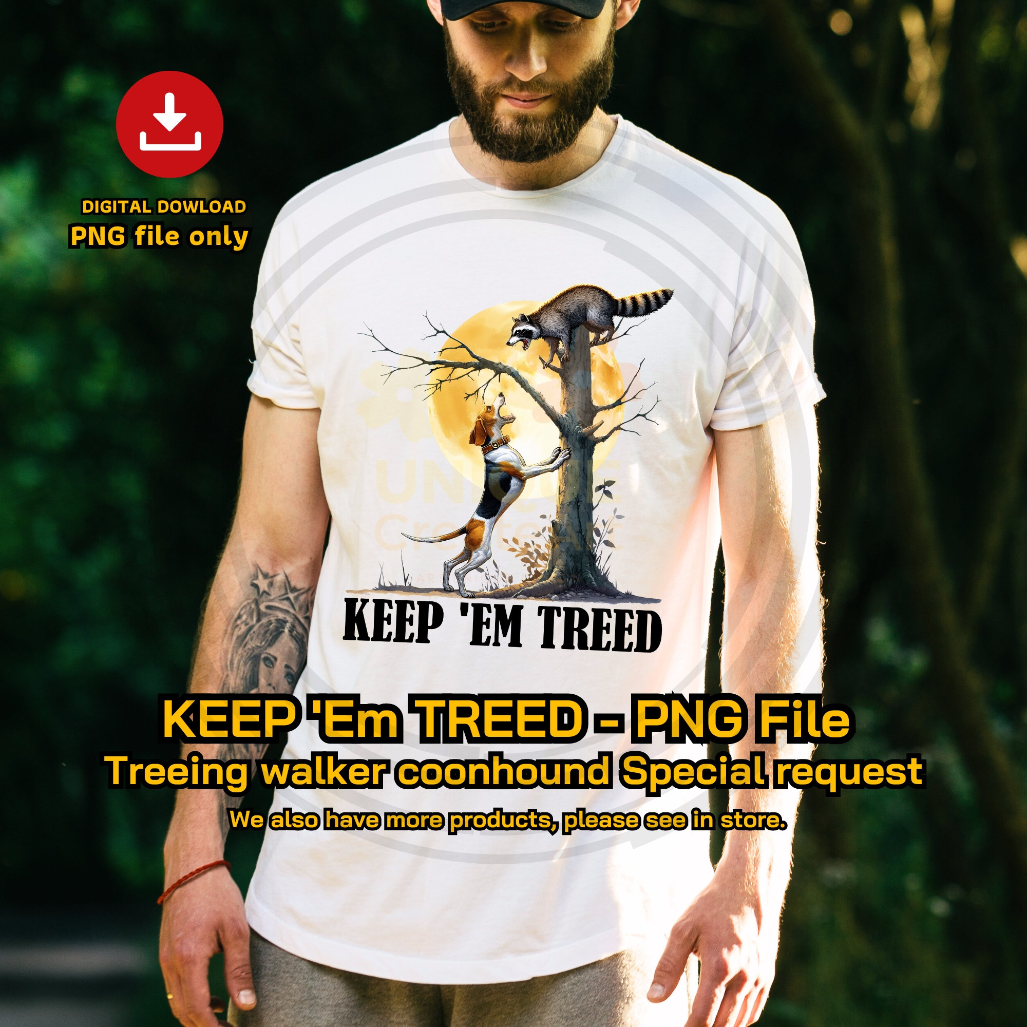 Keep 'em Treed Png, Night Coon Hunting With Treeing Walker Coonhound ...