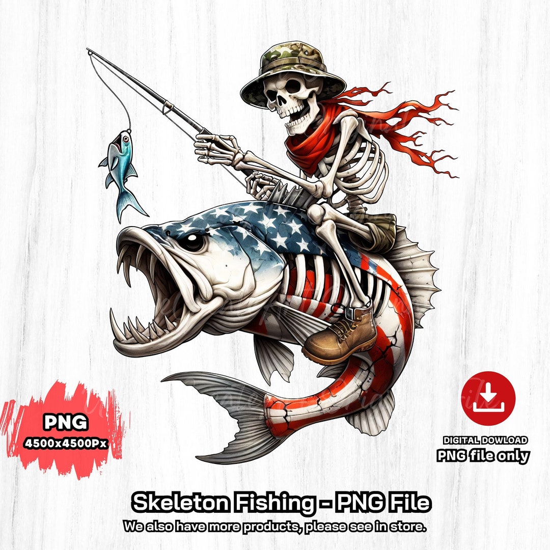 Funny Skeleton Fishing Png, Fishing Png, Skeleton Fishing Png, Funny ...
