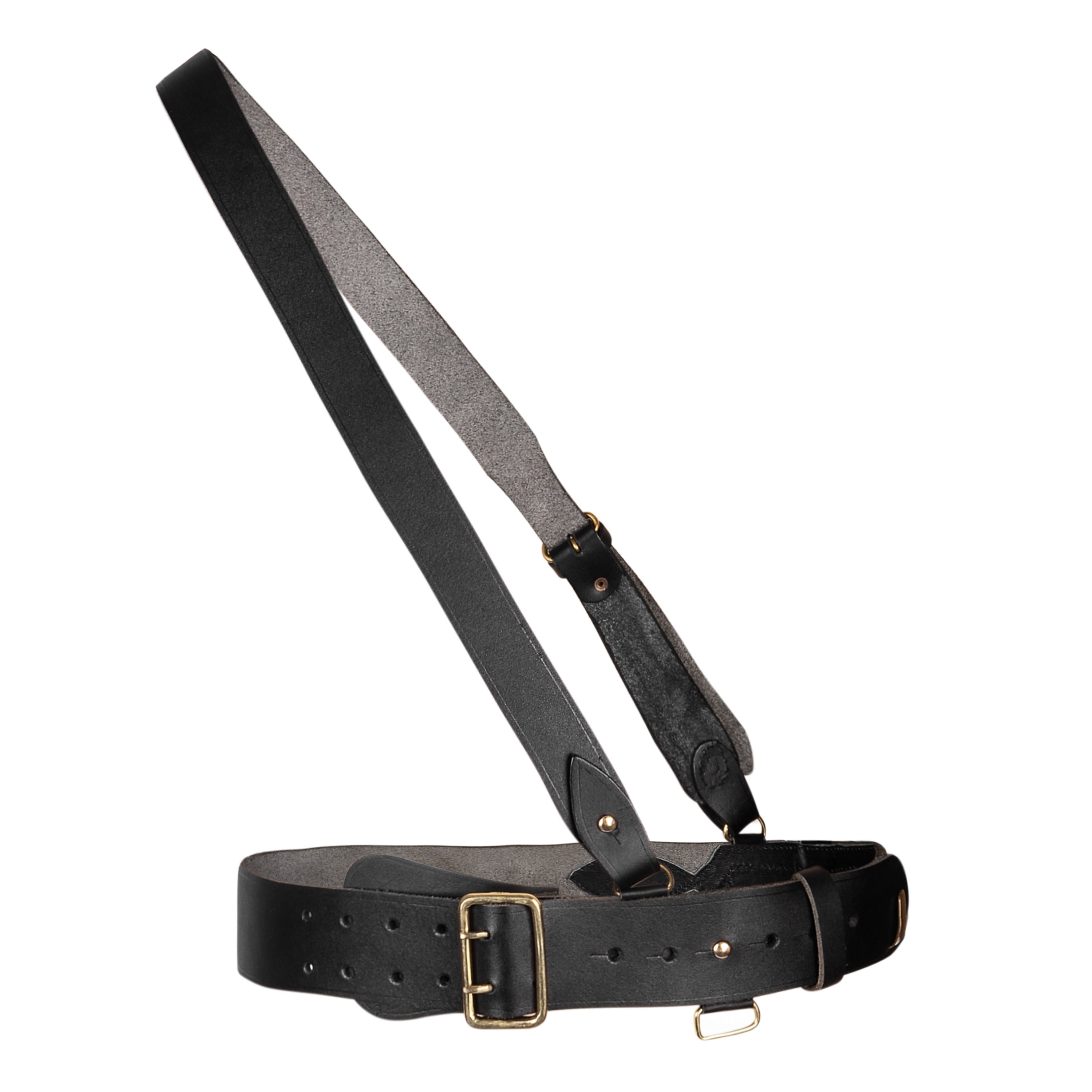 Genuine CALF Leather British Military Sam Browne Belt With Crossover ...