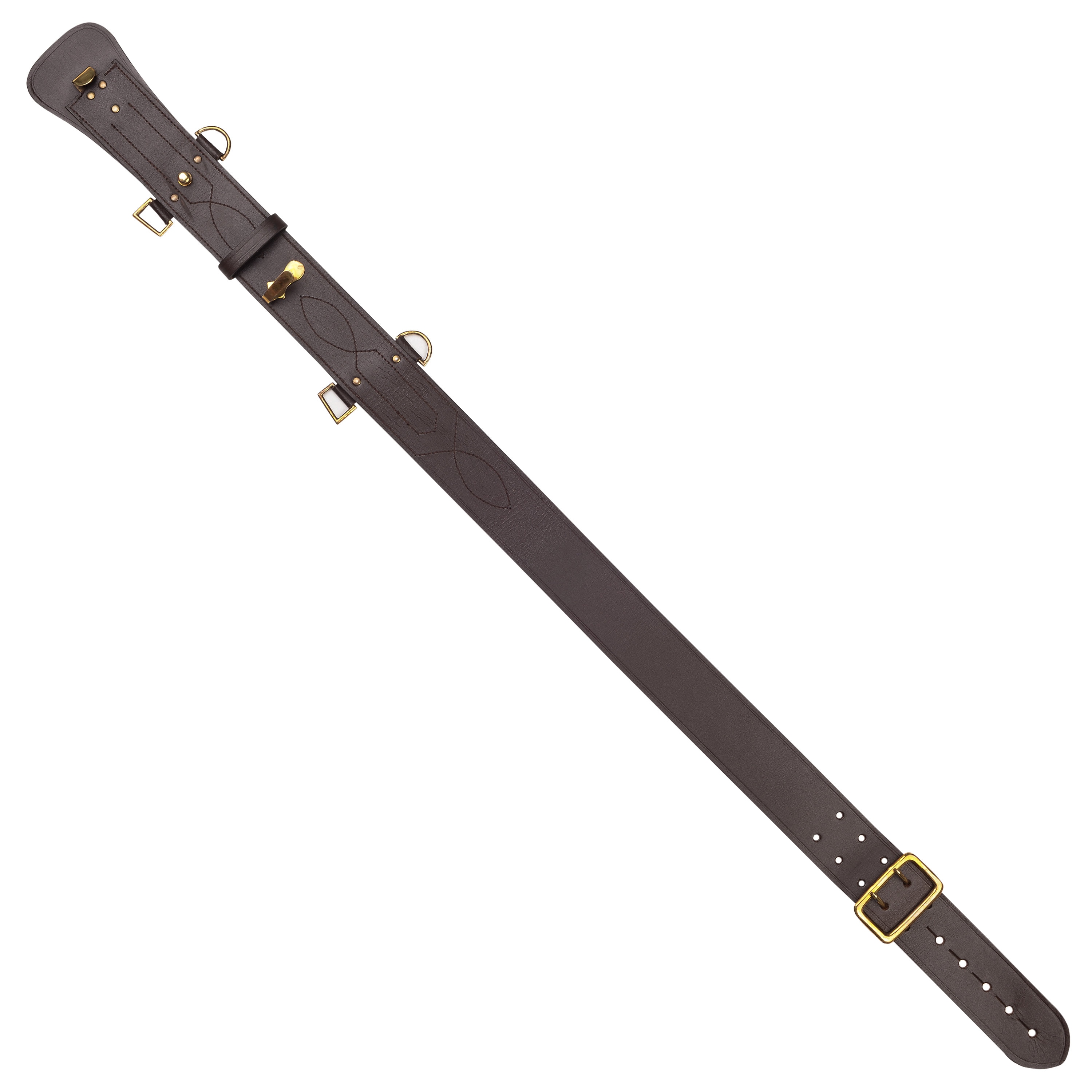 British Military Sam Browne Genuine Leather Belt With Crossover ...