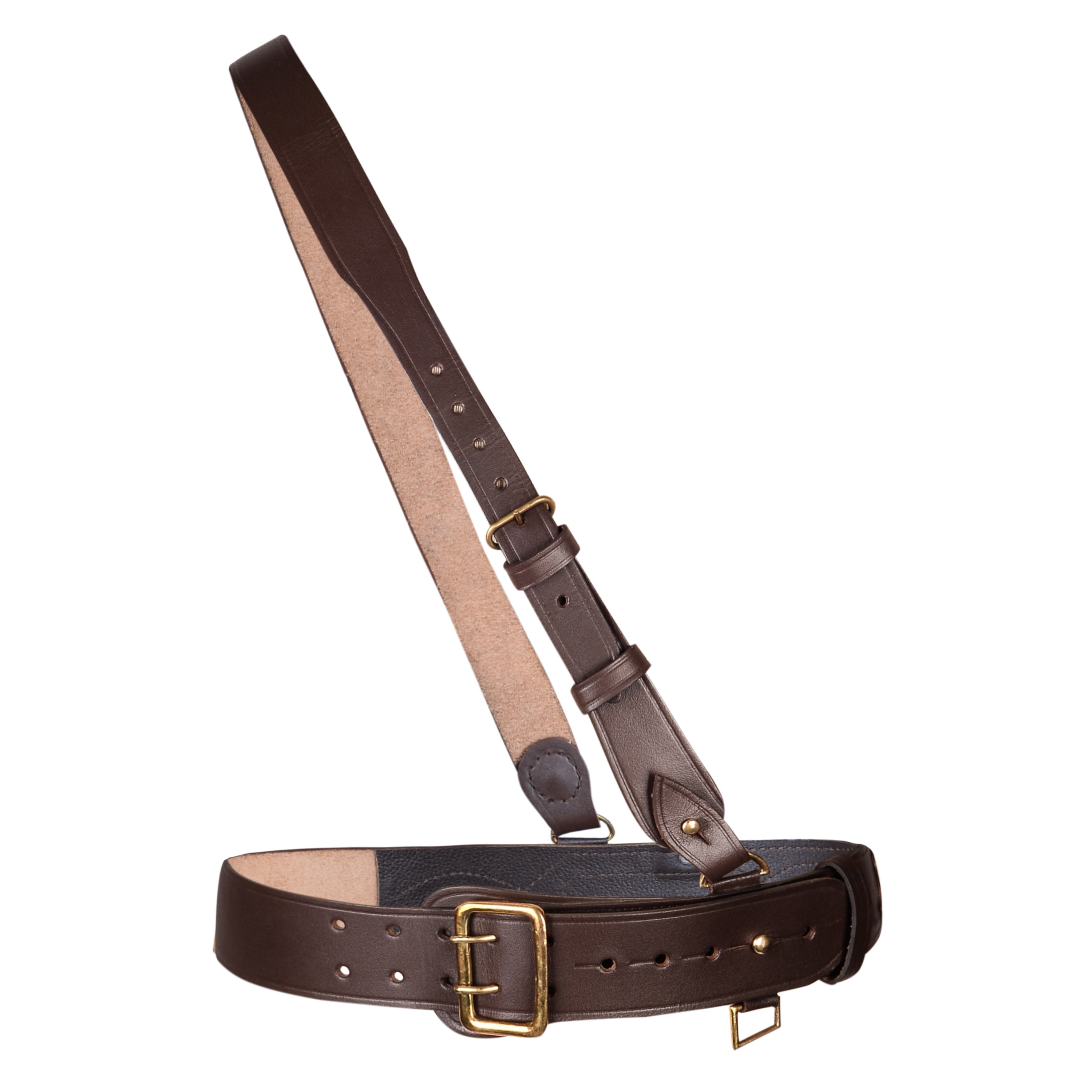 British Military Sam Browne Genuine Leather Belt With Crossover ...
