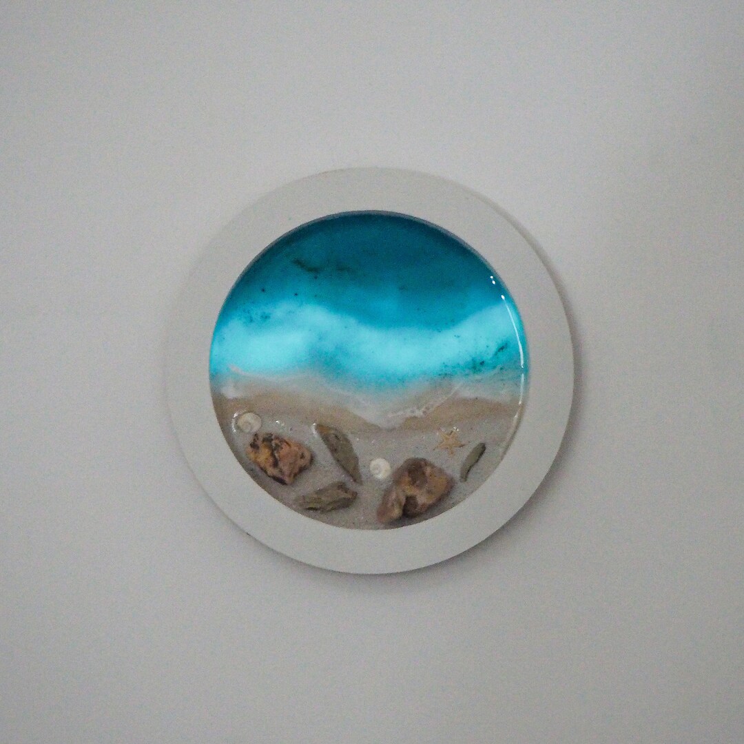 Glow in the Dark Luminescent Artwork, Epoxy Resin Boho Wall Hanging ...
