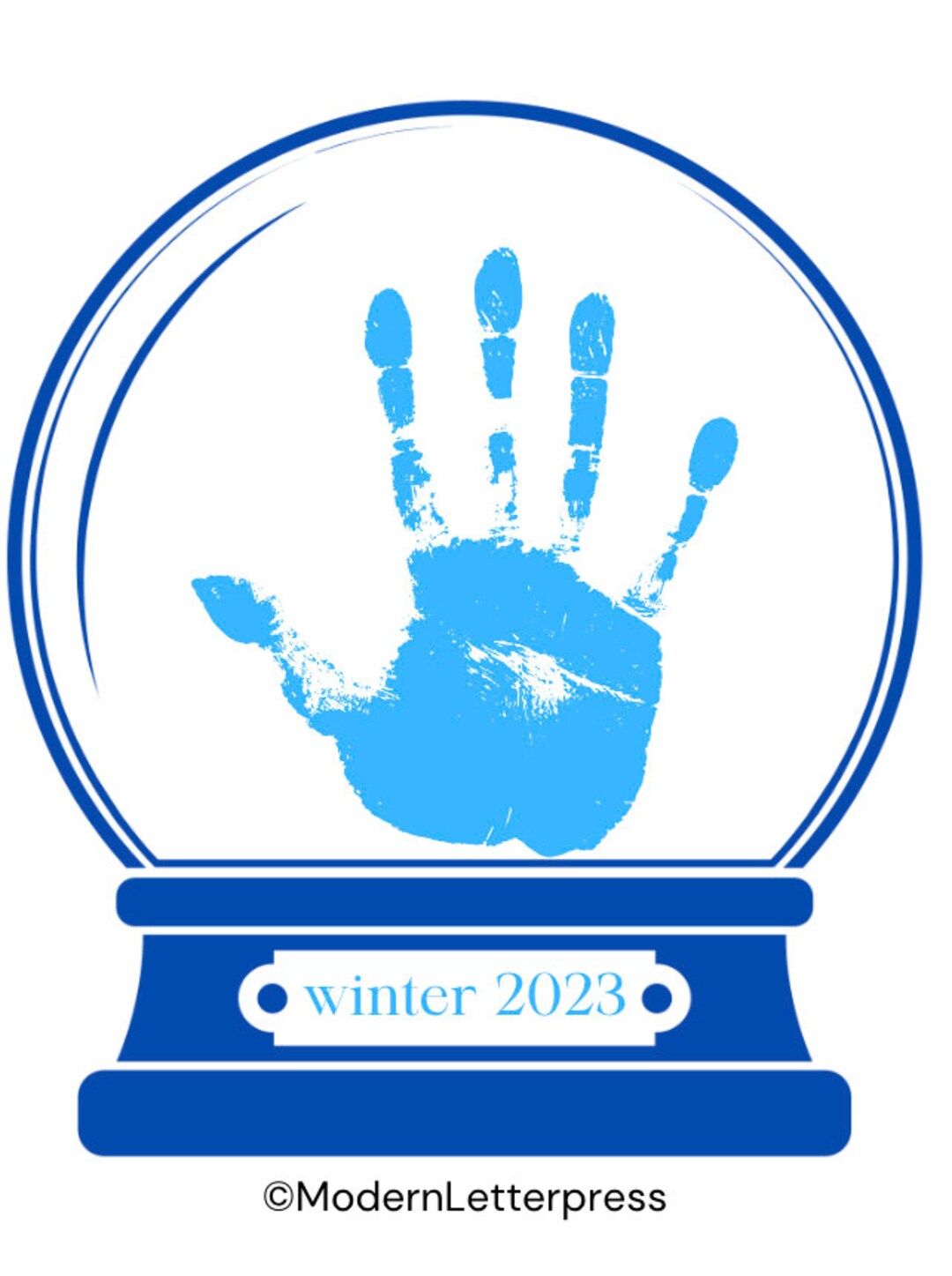 Snowglobe Handprint Craft - Etsy