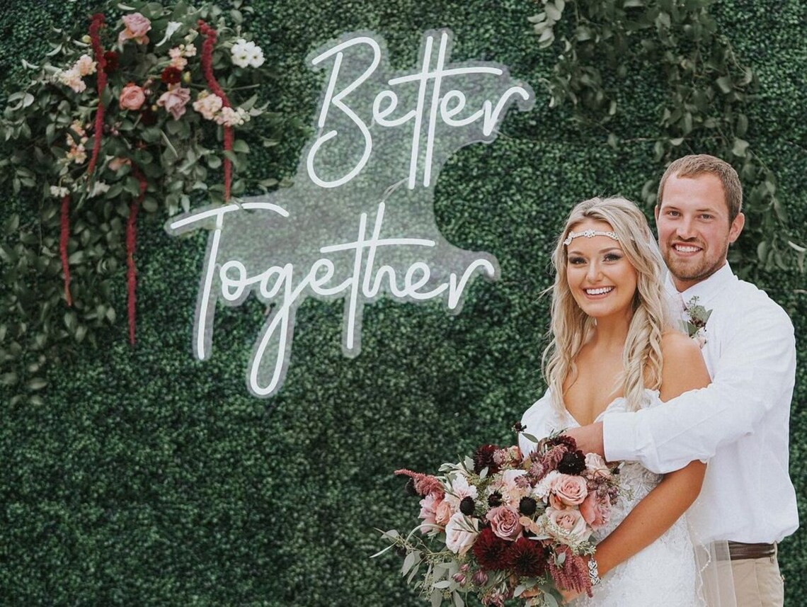 Better Together Neon Sign Wording for Walls Wedding - Etsy