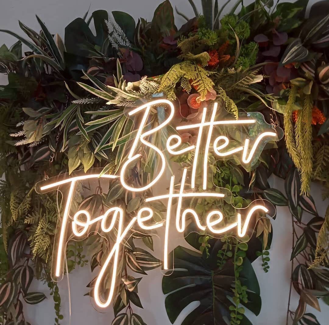 Better Together Neon Sign Wording for Walls Wedding - Etsy