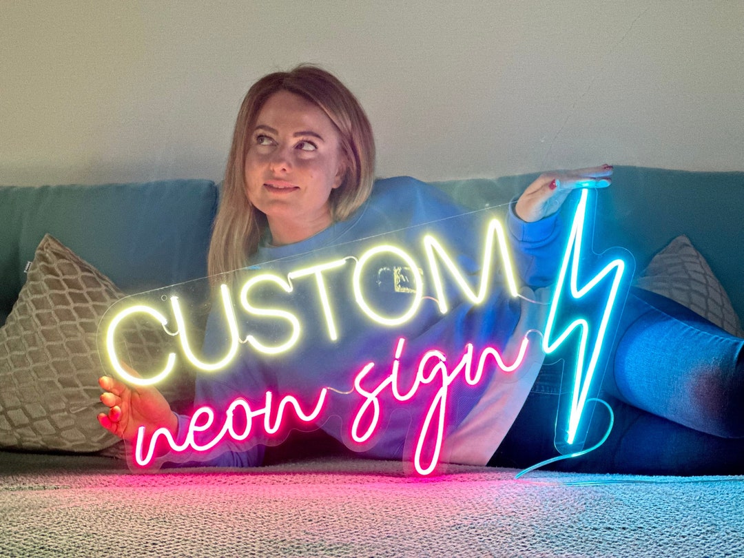 Create Your Own LED Neon Sign: Word, Sentence, Logo Custom Neon Sign ...