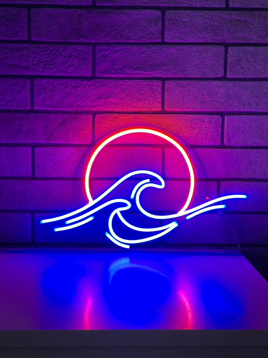Sunrise Sunset Neon Sign, Sun Wave Neon Sign, Bedroom Neon Sign ...