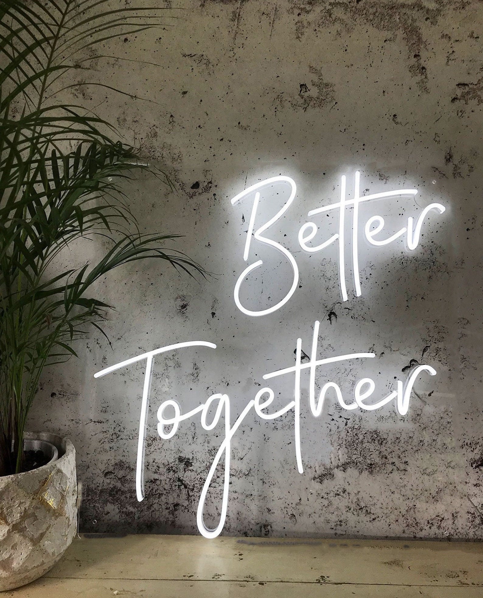 Better Together Neon Sign Wording for Walls Wedding - Etsy