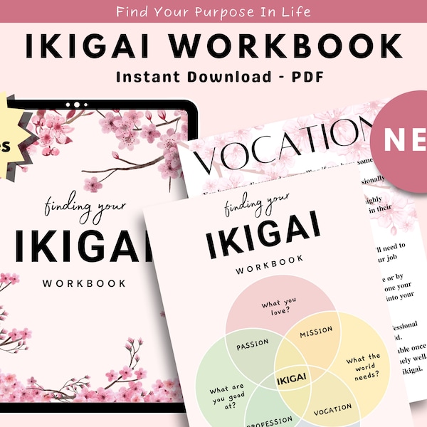 Ikigai Workbook - Etsy