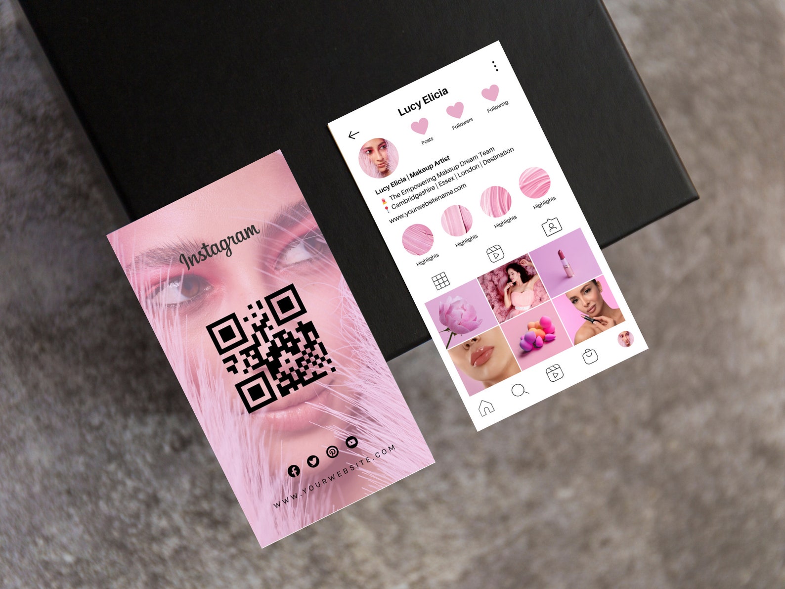 Unique Business Card Instagram QR Code Template Perfect for - Etsy