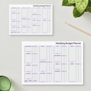 PDF Wedding Budget Planner - A4 Printable Planning Sheet for Your Dream ...