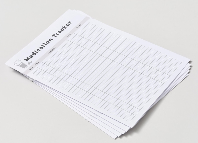 Medication Log Printable, Medication Tracker, Medication Intake ...