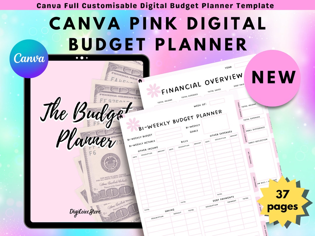Digital Budget Planner, Finance Tracker, Finance Planner, Digital ...