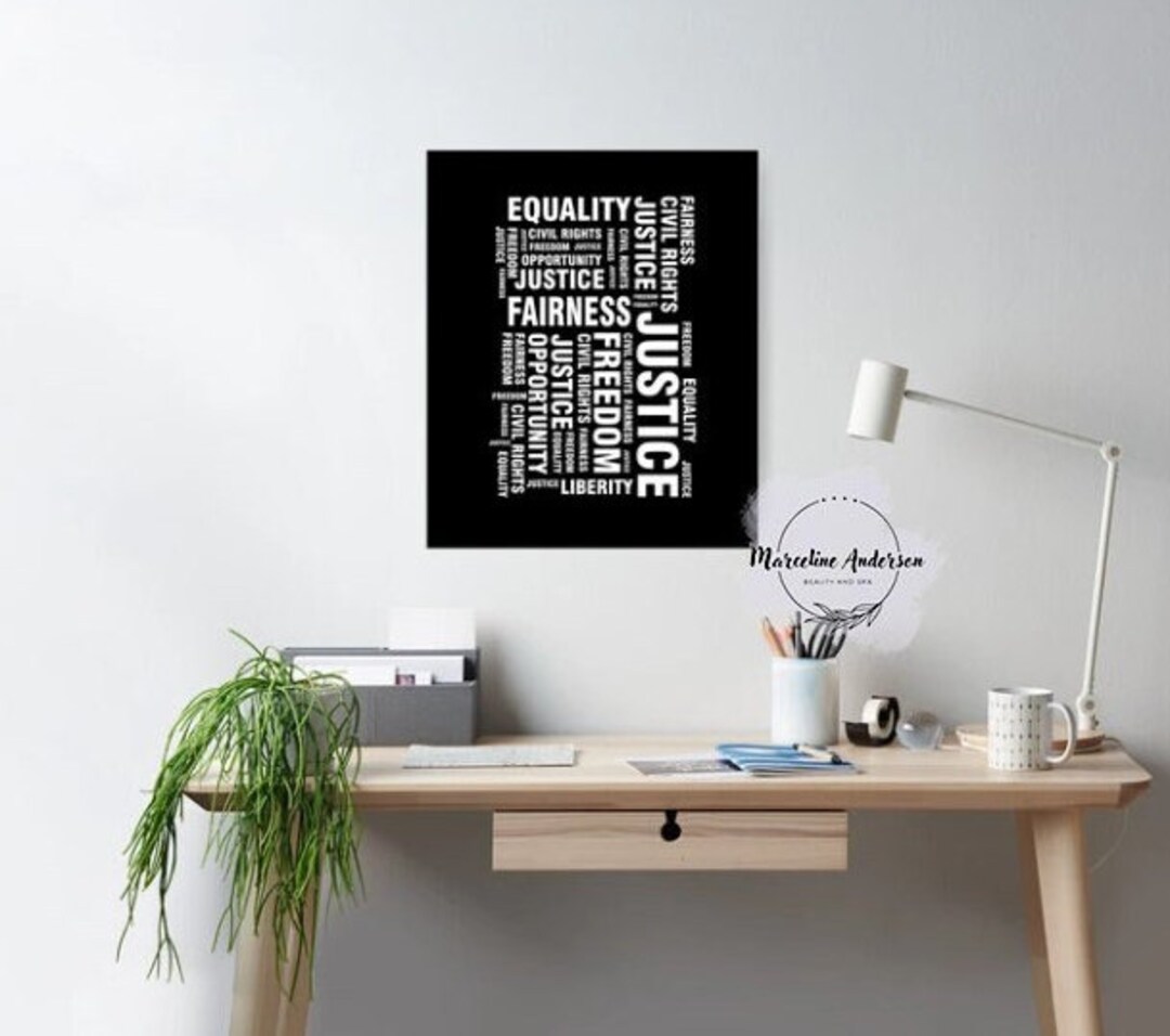 Equality Freedom Poster, SOCIAL JUSTICE Poster, Love Inspirational ...