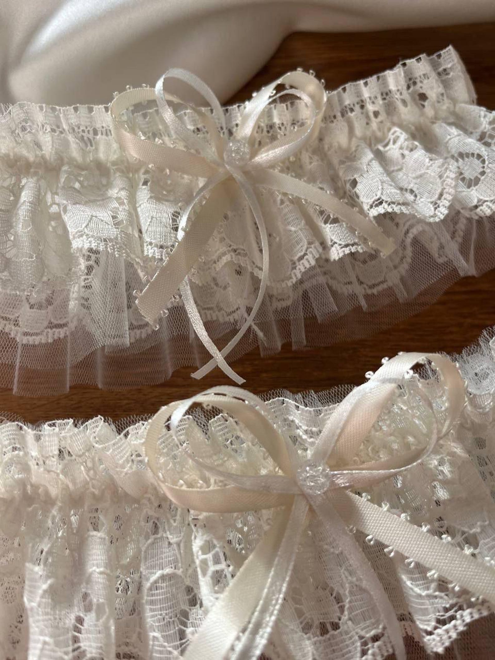 Boho Lace Wedding Garter: Handmade Ivory Bridal Leg Accessory - Etsy