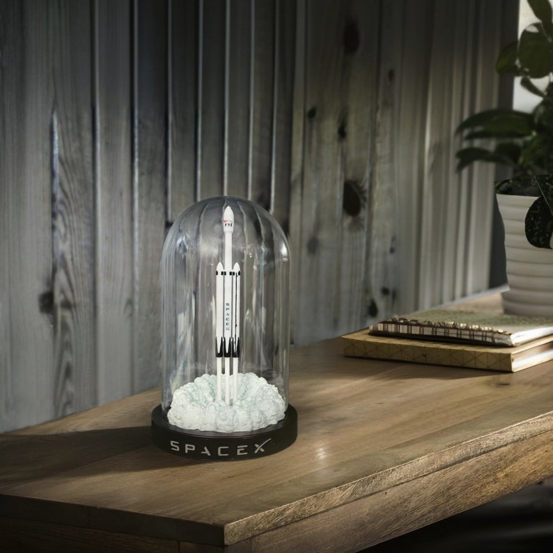 Spacex Falcon Heavy Launch Diorama Desk Lamp - Etsy