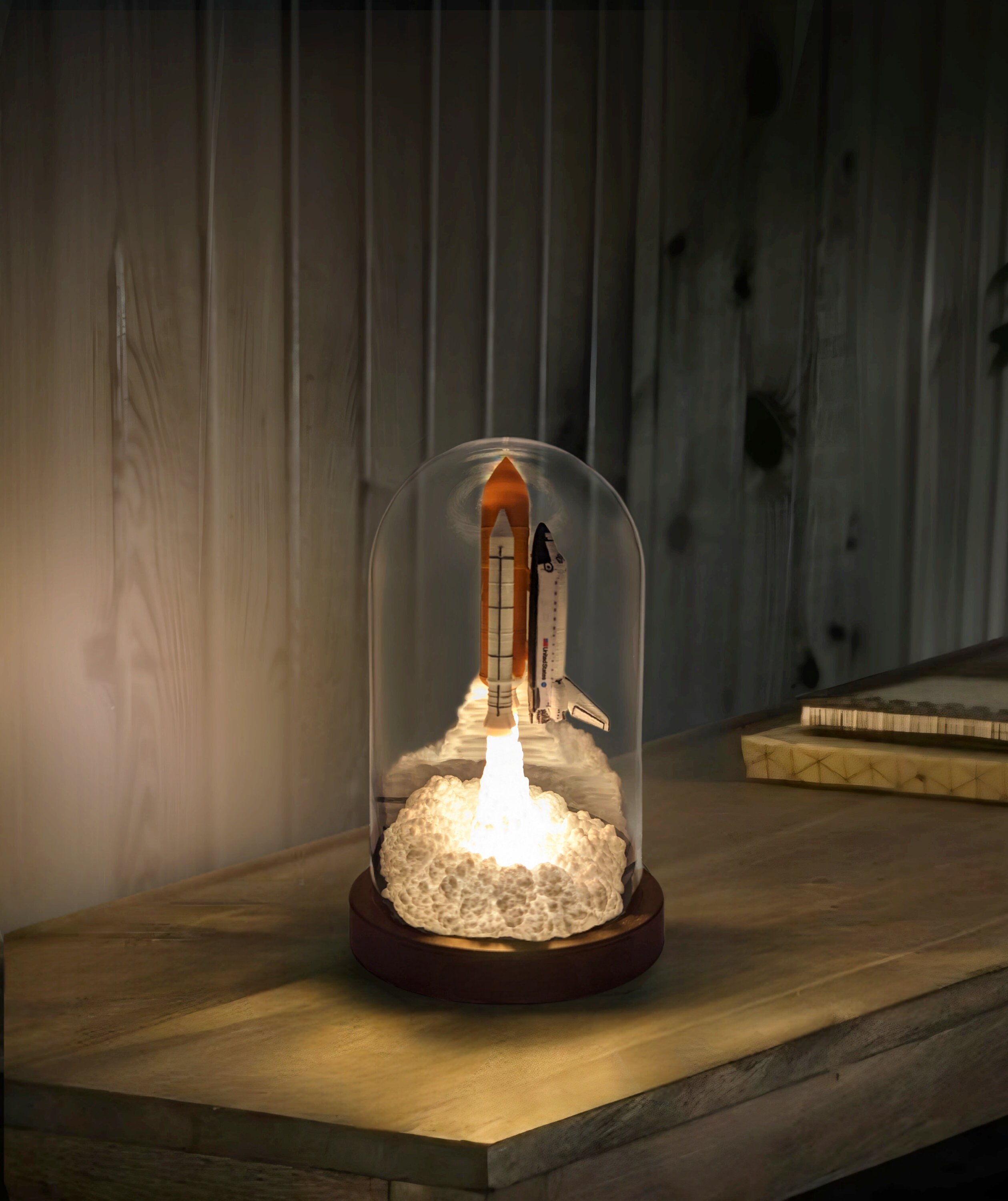 Nasa Space Shuttle Launch Diorama Desk Lamp - Etsy