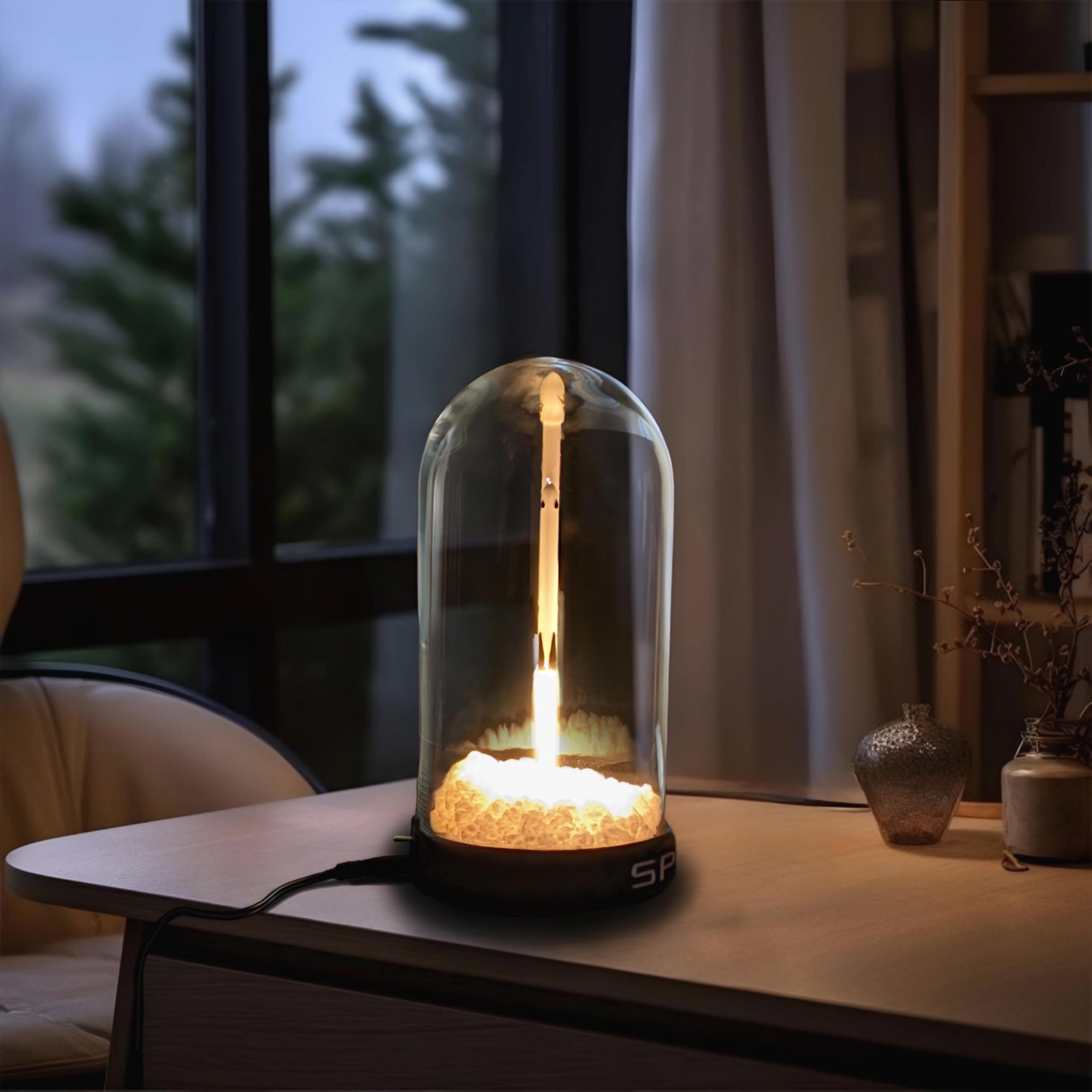 Spacex Falcon Heavy Launch Diorama Desk Lamp - Etsy