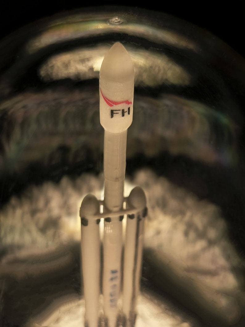 Spacex Falcon Heavy Launch Diorama Desk Lamp - Etsy
