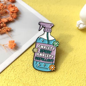 Funny Spray Bottle Enamel Pin Badges Cute Enamel Pin Set Gift for Her ...