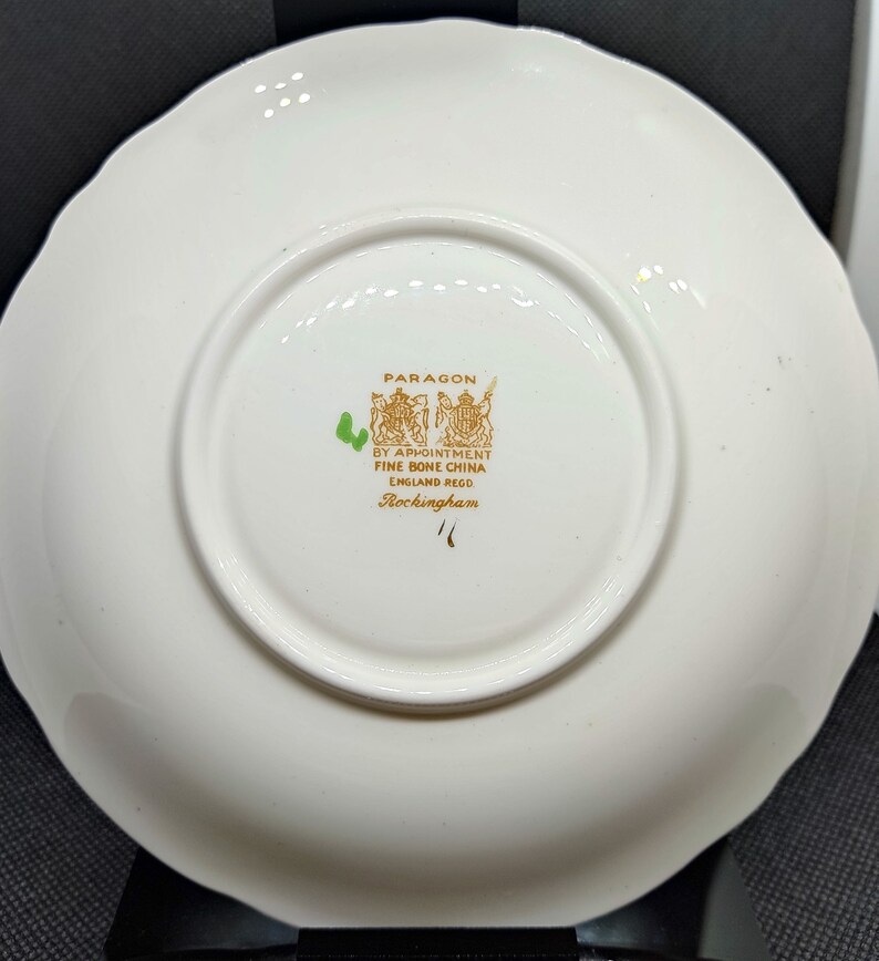 Vintage Paragon Double Warrant Green "rockingham" Teacup and Saucer Set ...