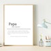 Dad Definition Poster - Printable Poster - Original Gift Idea for ...