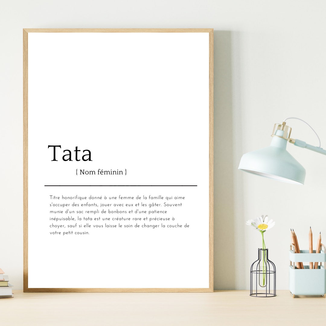 Tata Definition Poster Printable Poster Original Gift Idea - Etsy
