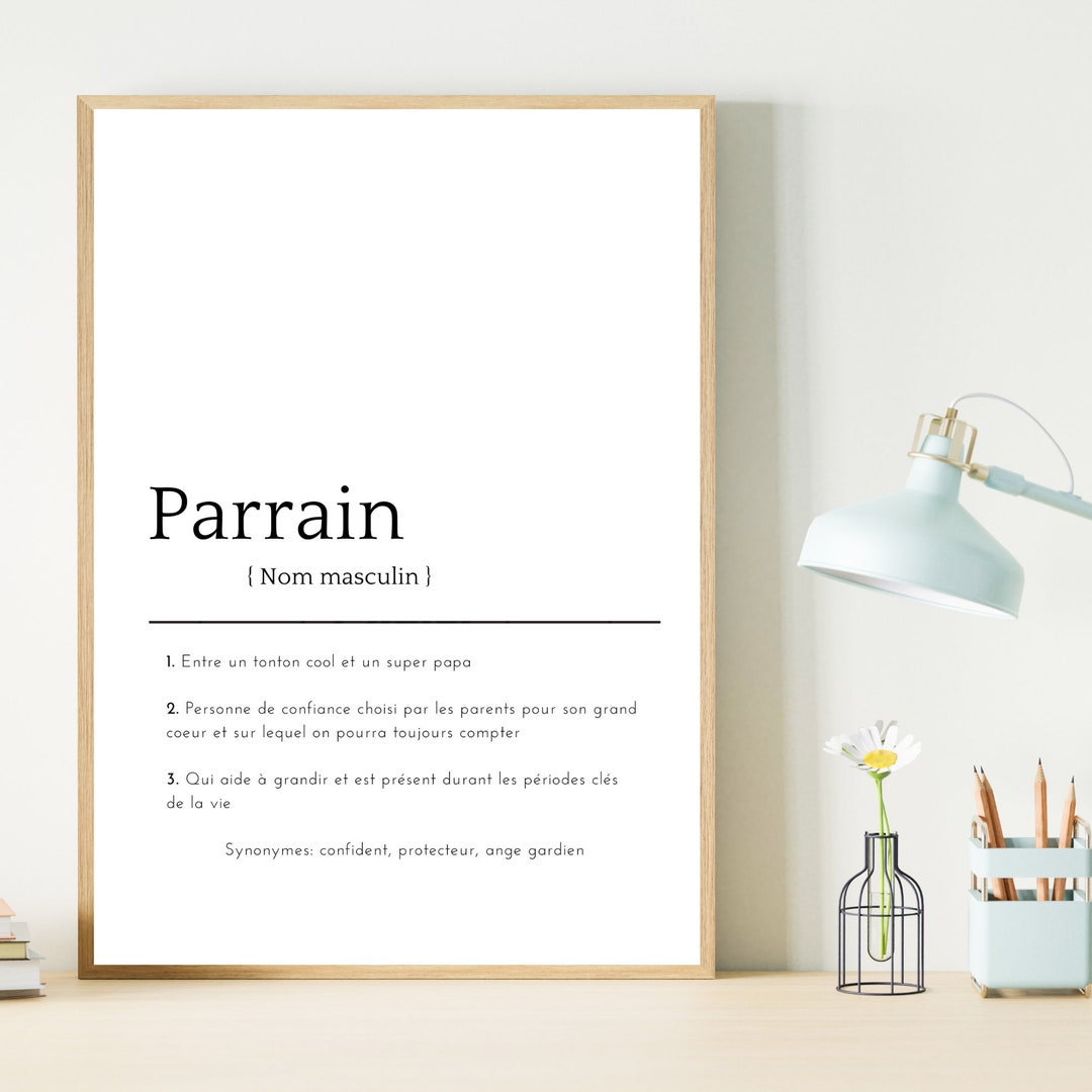 Godfather Definition Poster - Printable Poster - Original Gift Idea for ...