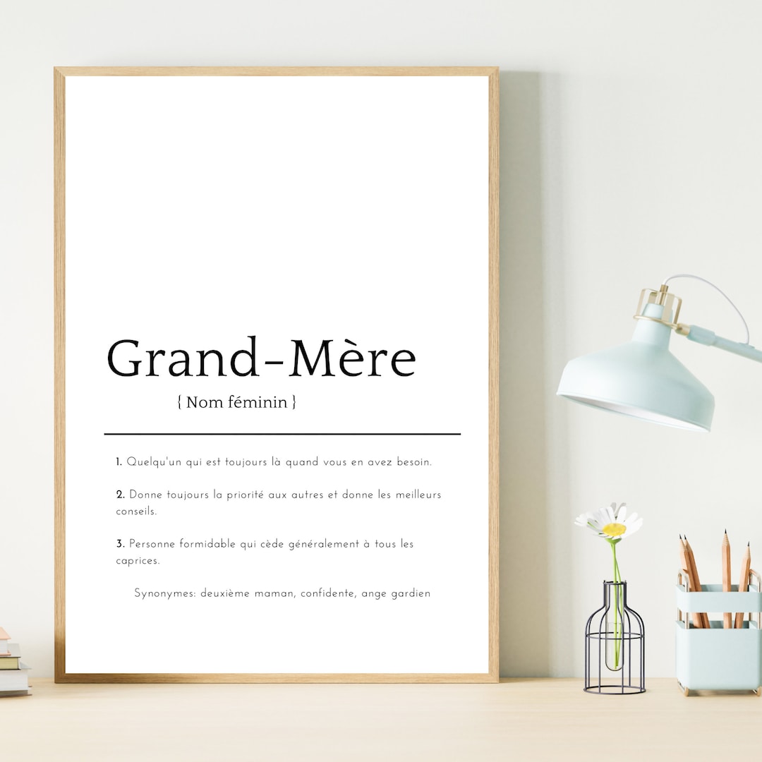 Grandmother Definition Poster Printable Poster Original Gift Idea for ...