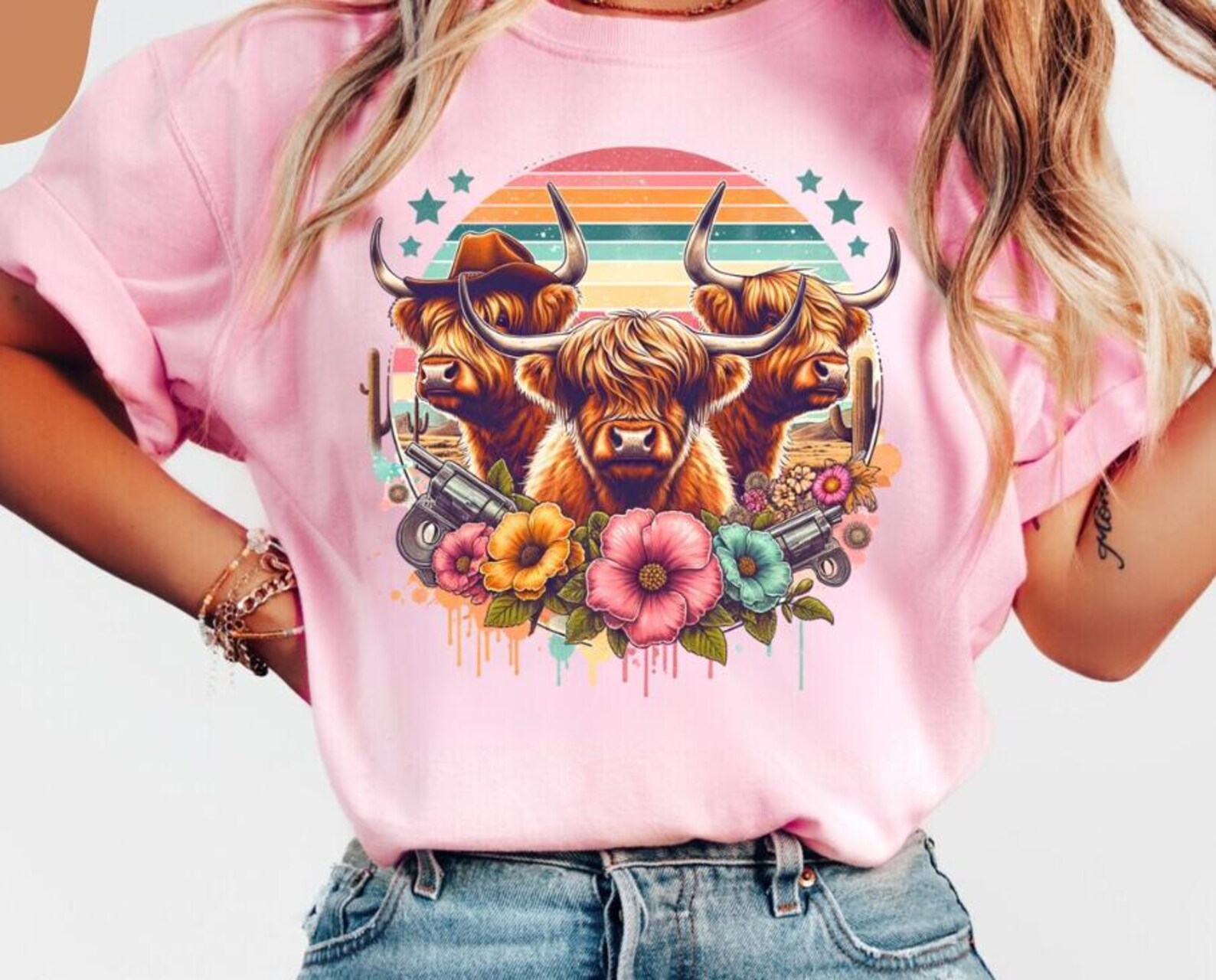 DTF Transfer Ready to Press Highland Cow - Etsy