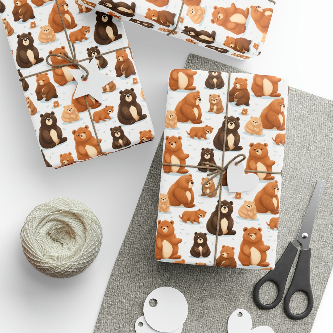 Bears Wrapping Paper | Bears, Pets, Birthday, Gift, Wrapping Paper ...
